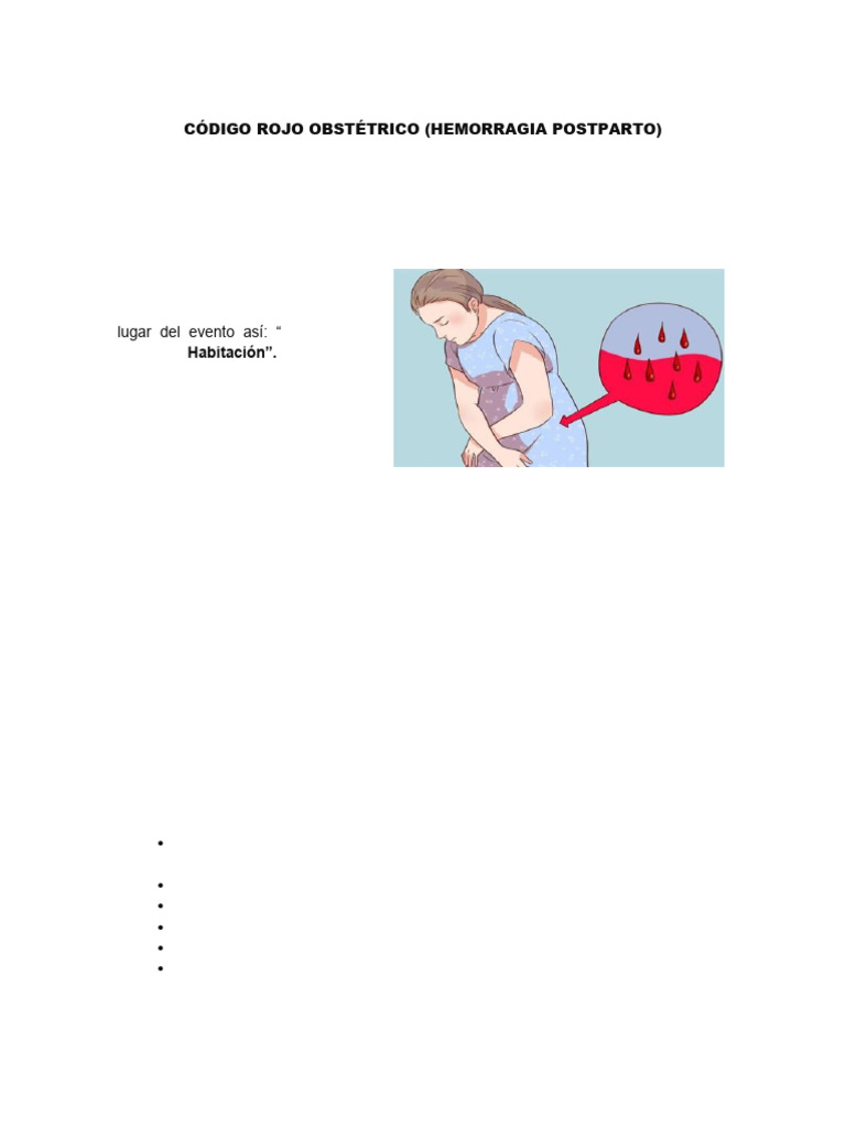 Código Rojo: Hemorragia Postparto | PDF | Parto | El embarazo