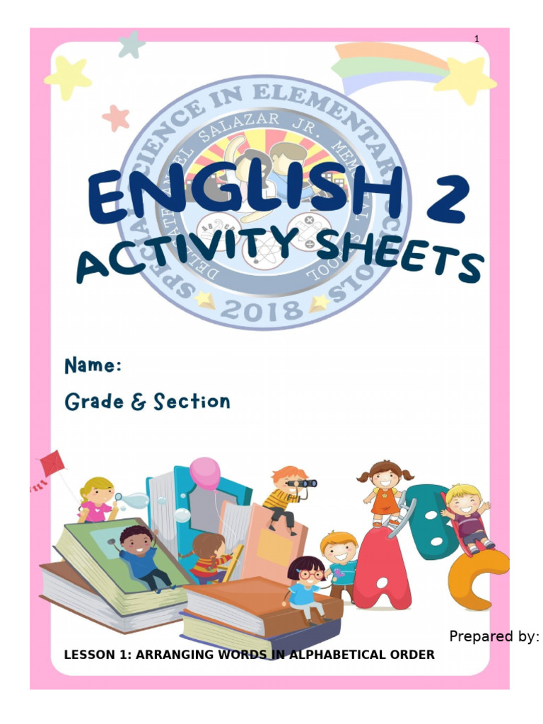 ENGLISH 2-Lesson 1-4 Activity Sheets | PDF | Subject (Grammar ...