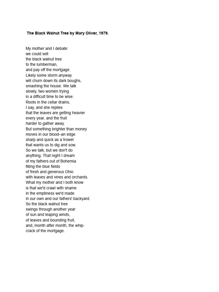 The Black Walnut Tree Dilemma | PDF