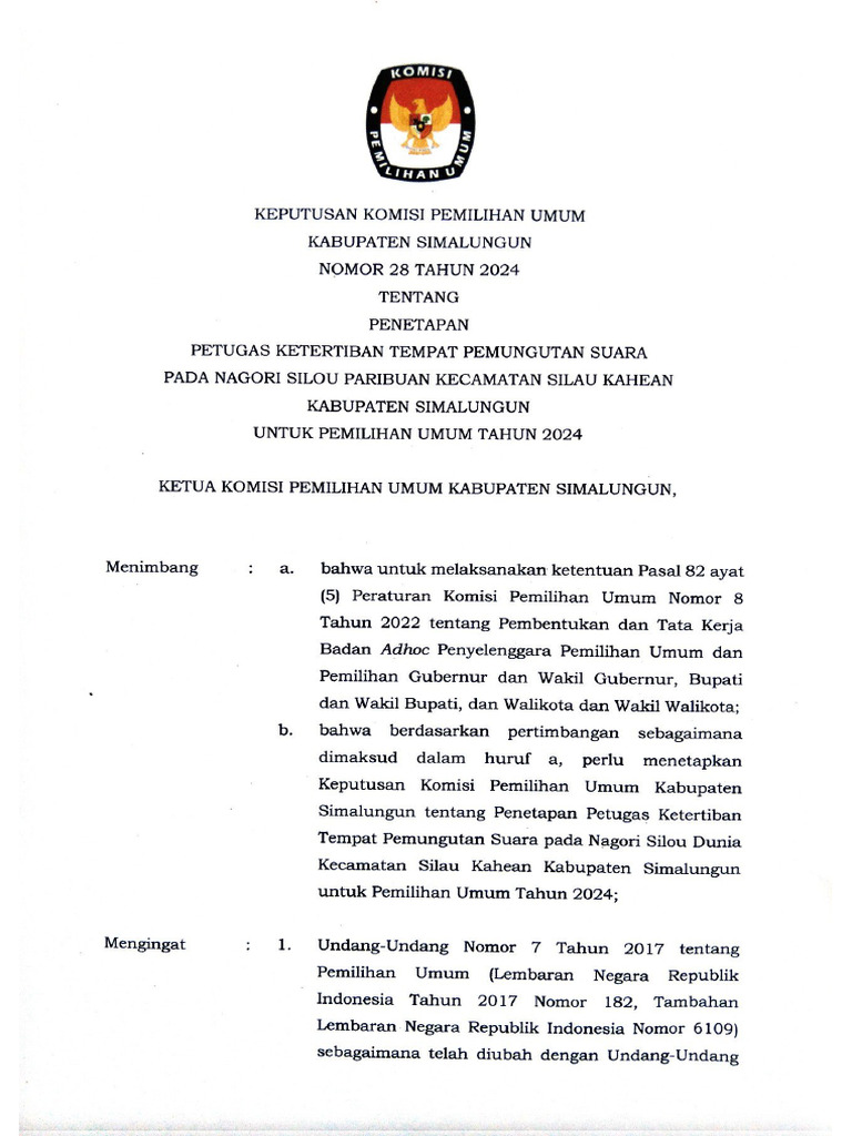 SK LINMAS T.HN 2024 | PDF