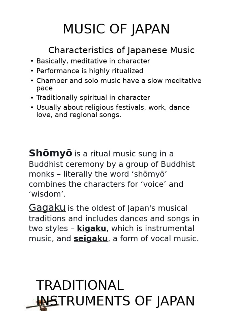 Music of Japan - Powerpoint | PDF | Musical Instruments | String ...