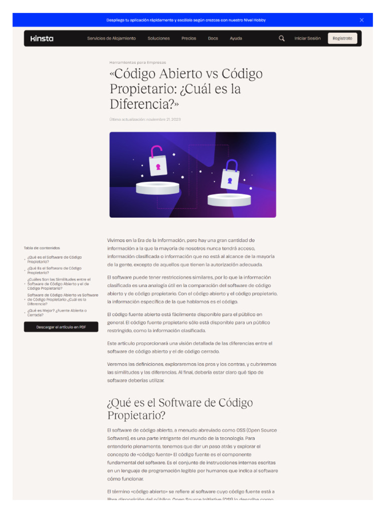 PGE1Código Abierto Vs Código Propietario. Cuál Es La Diferencia2024CD | PDF