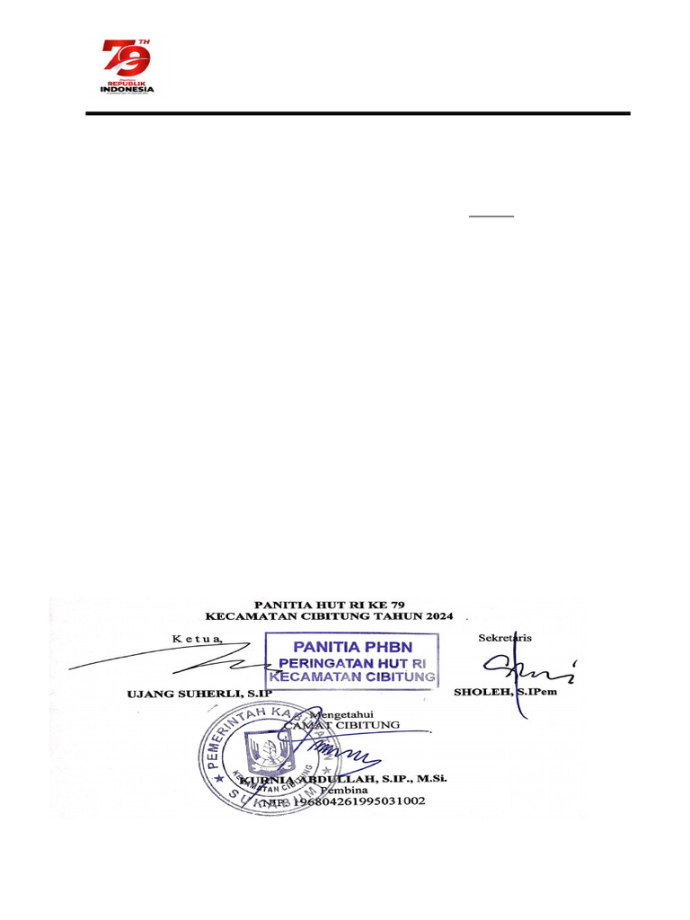 Undangan Upacara Hut Ri 2024 | PDF