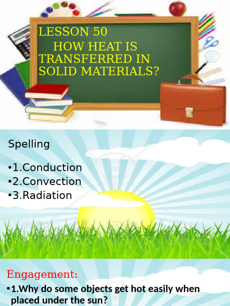 Q3-Lesson 50.how Heat Travel in Solid Materials | PDF | Thermal ...