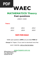 Wassce ( (SC) ) 2025 Timetable | PDF