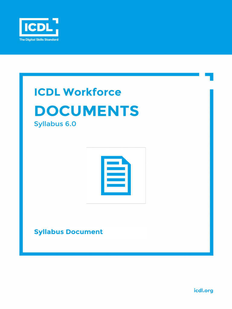 ICDL Documents Syllabus 6.0 1 | PDF | Paragraph | Computer File