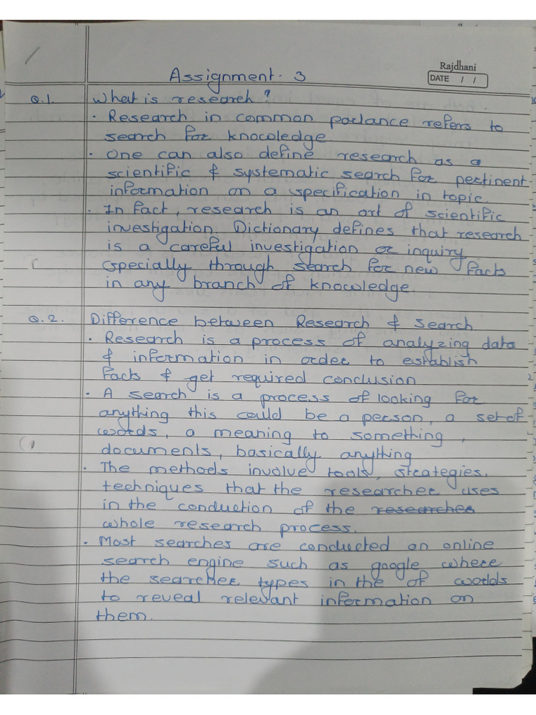 RM assignment 3 | PDF