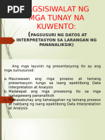 Pamamaraan NG Pagsusuri NG Datos | PDF