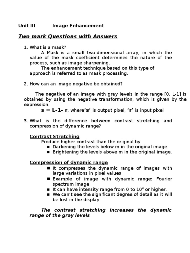 Digital Image Processing (Image Enhancement) | PDF | Filter (Signal ...