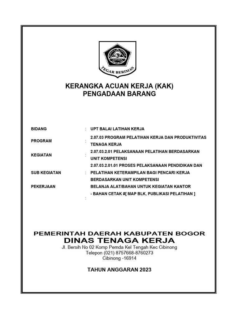 Pengadaan Map Dinas Berlogo 2023 | PDF | Bisnis | Pengelolaan Keuangan ...