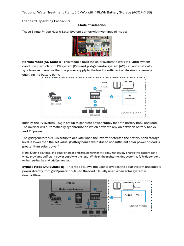 ACCP 5kw Solar hybrid project Manual | PDF | Power Inverter | Electrical Grid