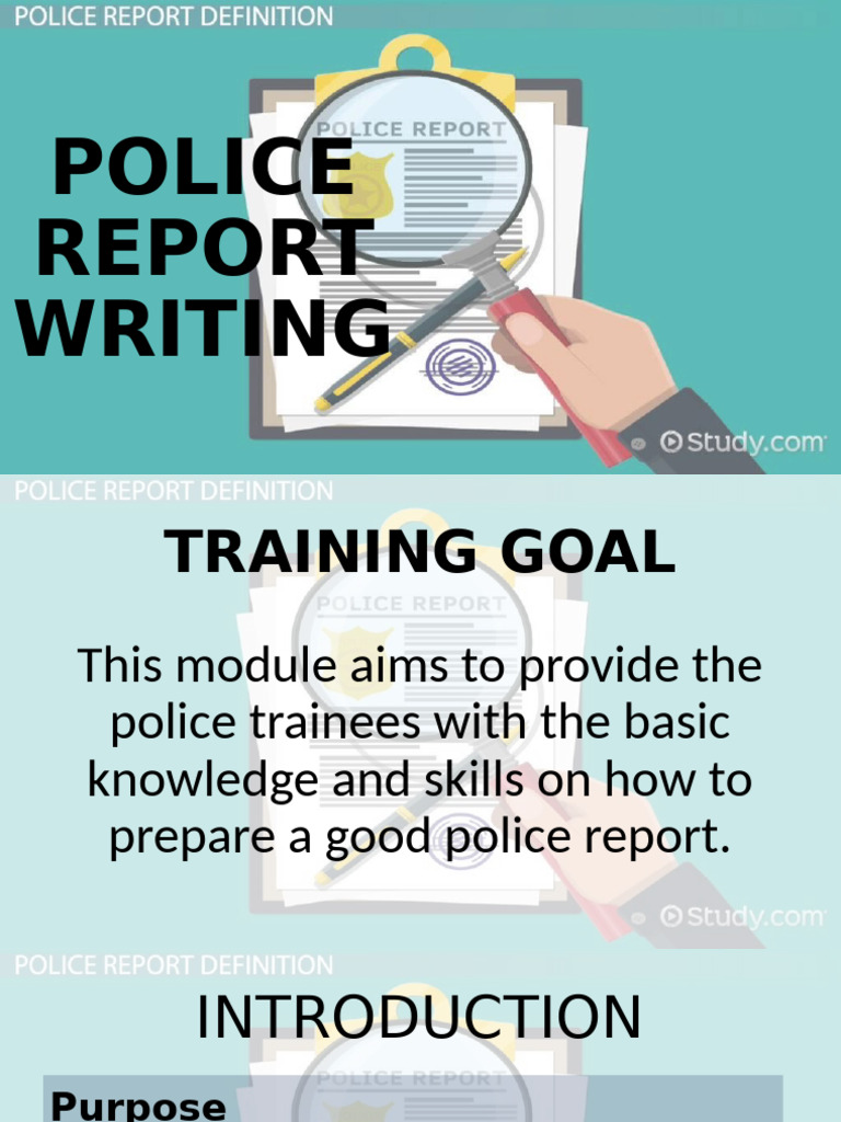 Police Report Writing | PDF | Communication | Information