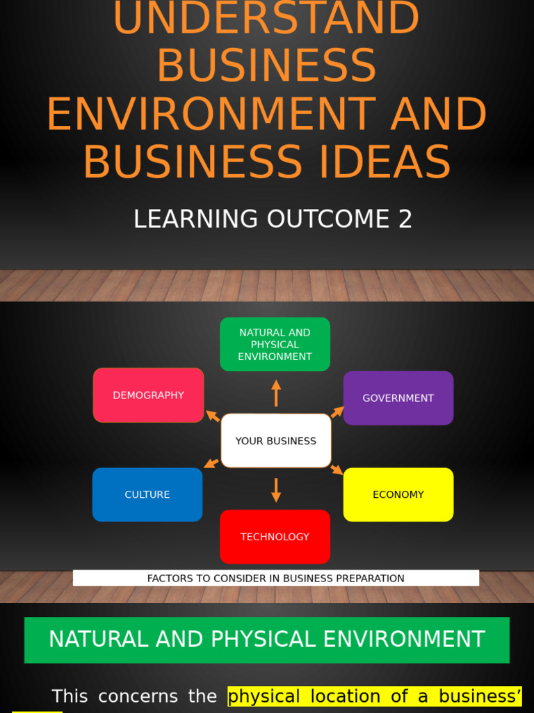 Understand Business Environment and Business Ideas | PDF ...