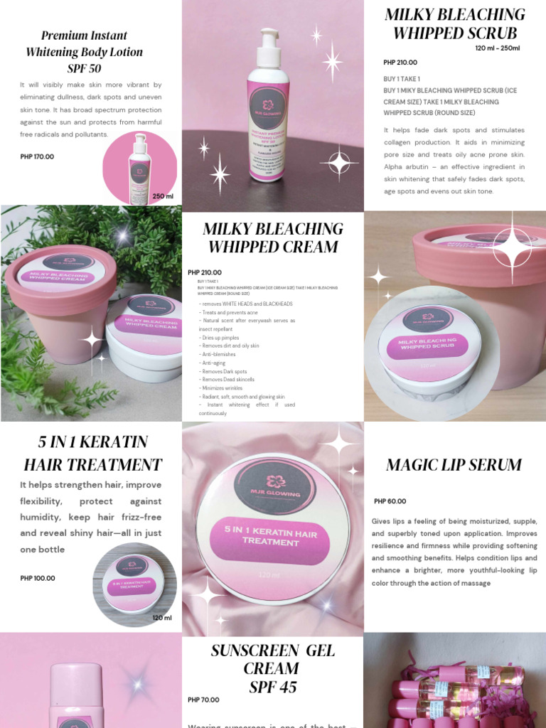 Lotion and Cream Brochure | PDF | Sunscreen | Skin