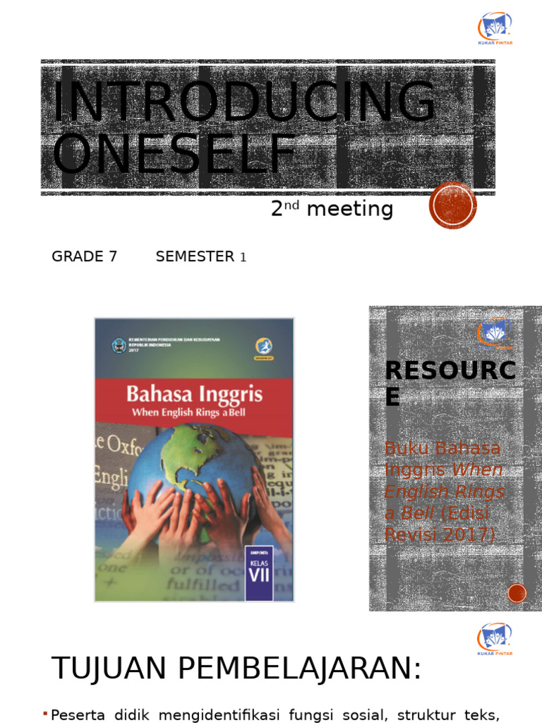 Grade 7 KD 3.2 - 2ND Meeting - Introducing Oneself | PDF
