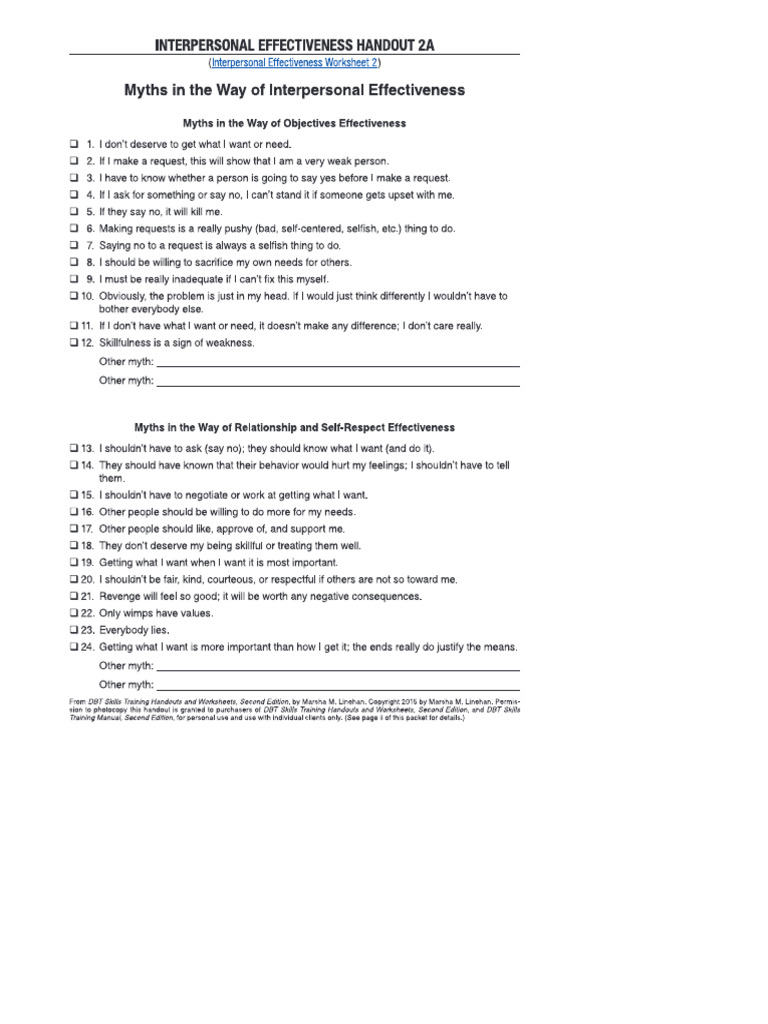 Myths Interpersonal | PDF