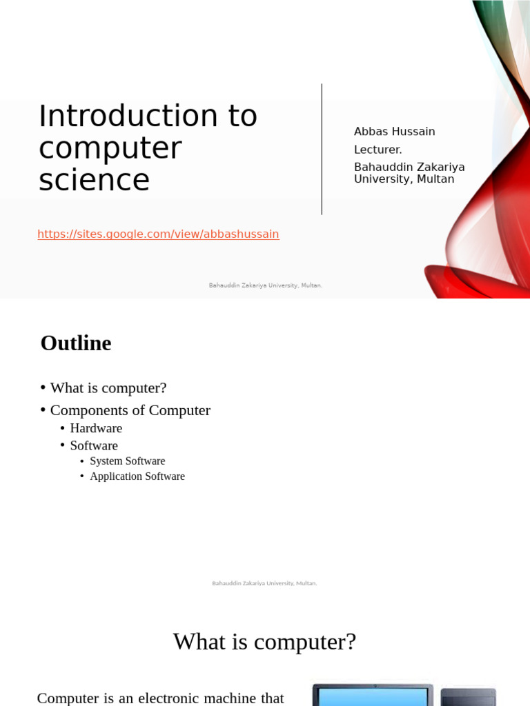 01-Introduction To Computer | PDF | Input/Output | Computer Hardware