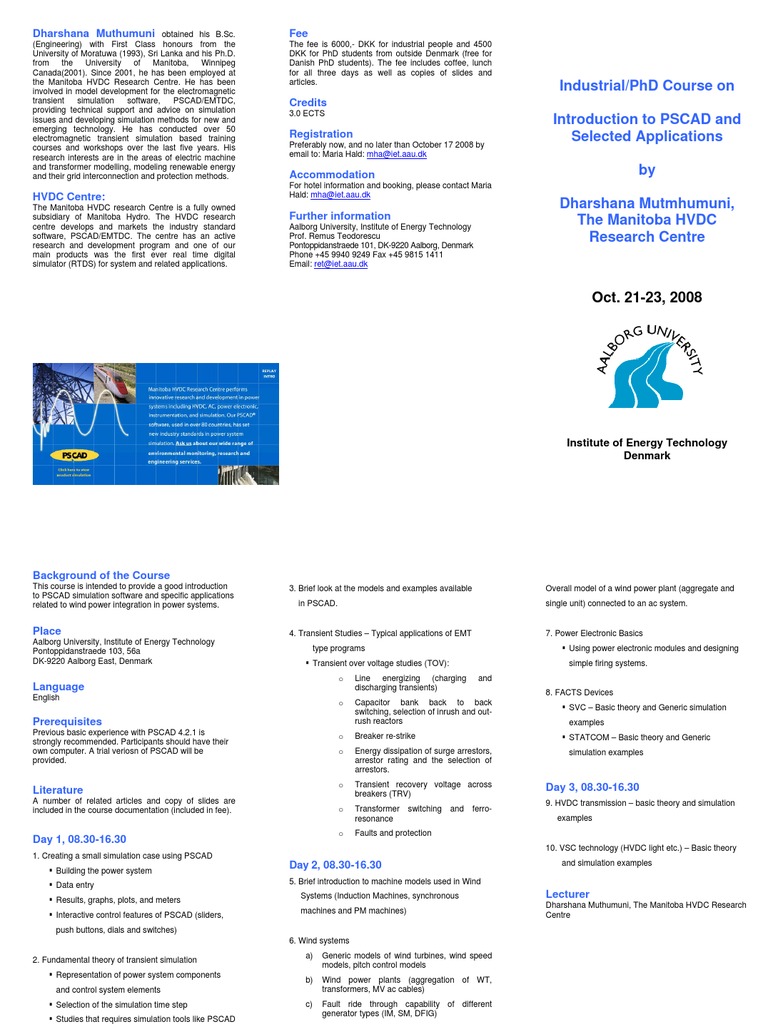 7977 Introduction To Pscad and Selected Applications | PDF | Electric ...