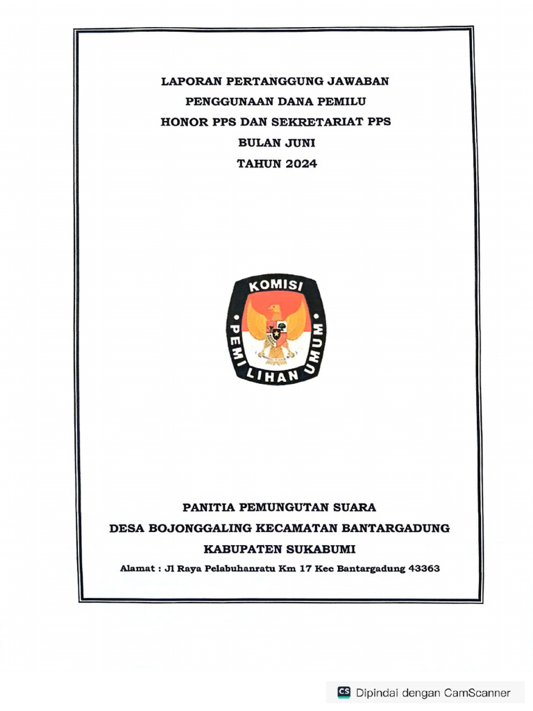 LPJ Penggunaan Data Pemilu | PDF