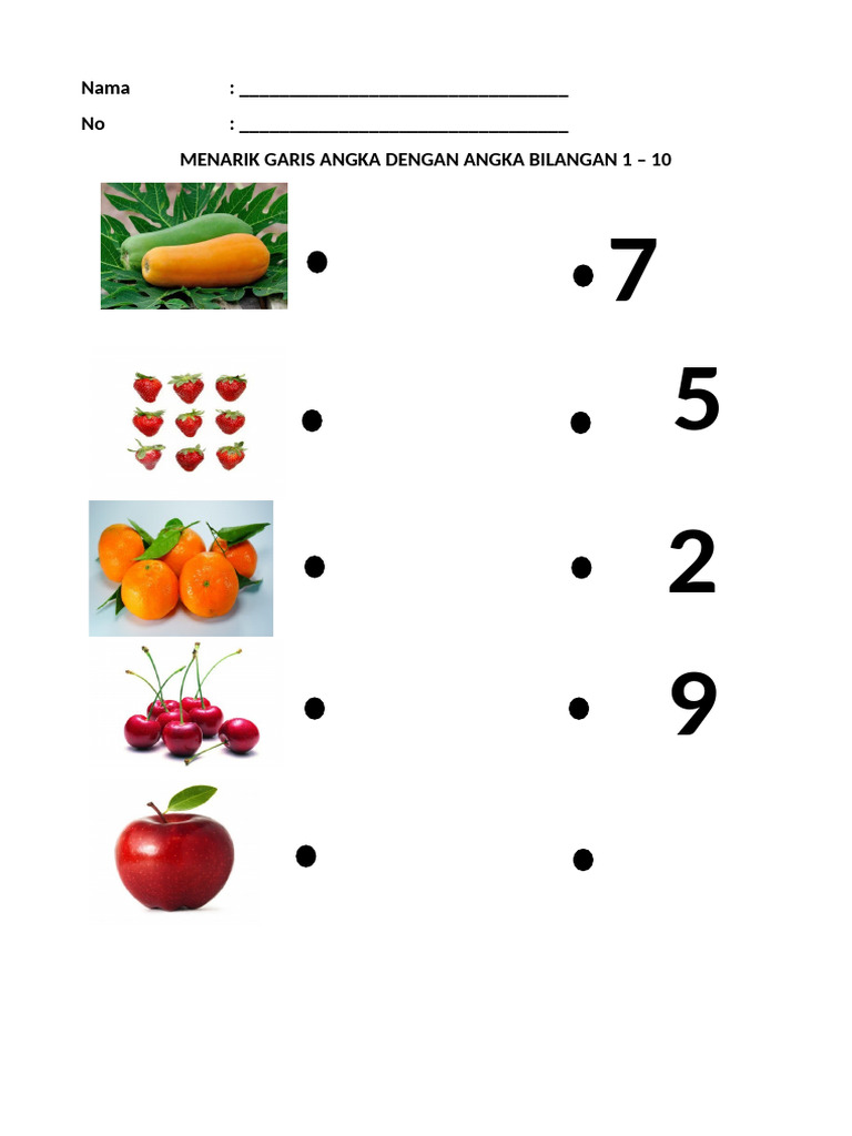Menarik-Garis-Angka-Dengan-Angka-Bilangan-1-10 | PDF