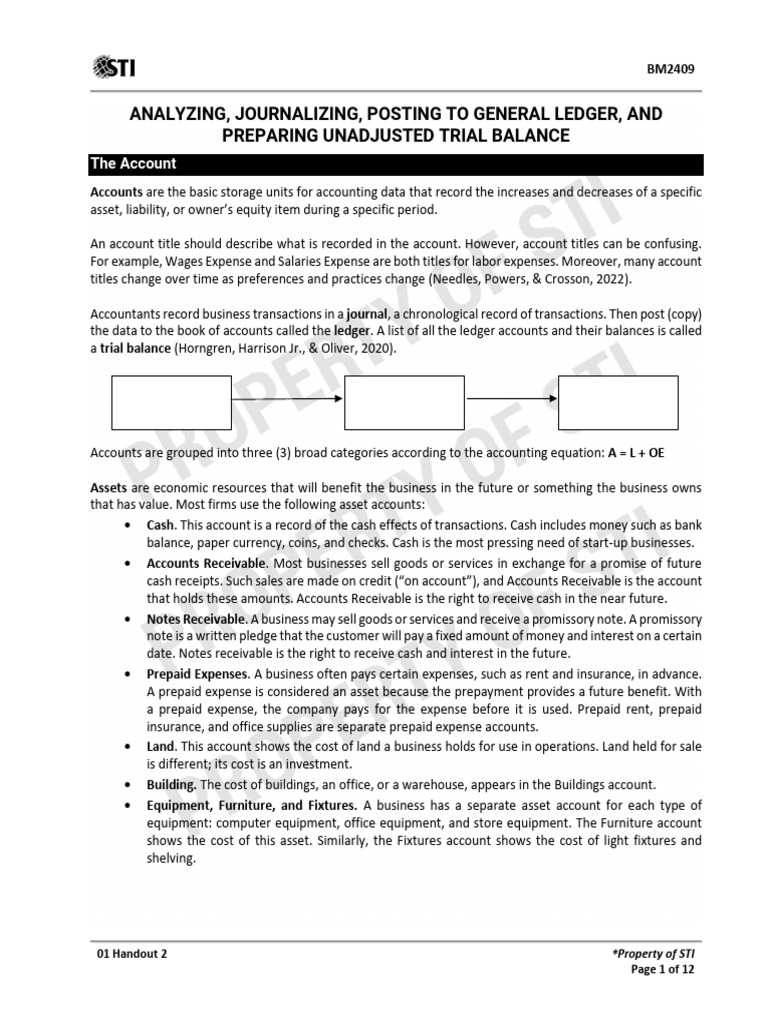 01 Handout 2 | PDF | Debits And Credits | Equity (Finance)
