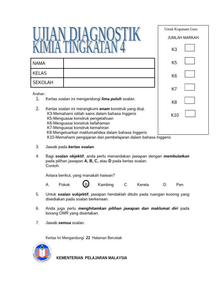 Kimia Ting 4 Naskah Pelajar Pdf Chemical Compounds Chemical Elements