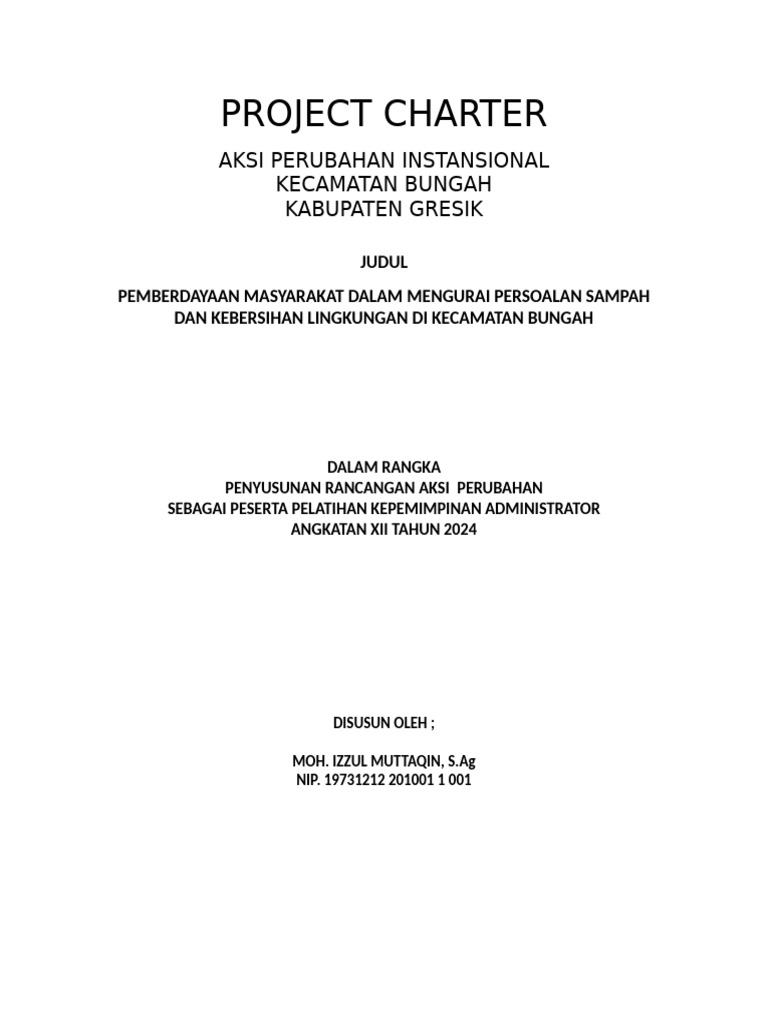 Project Charter | PDF