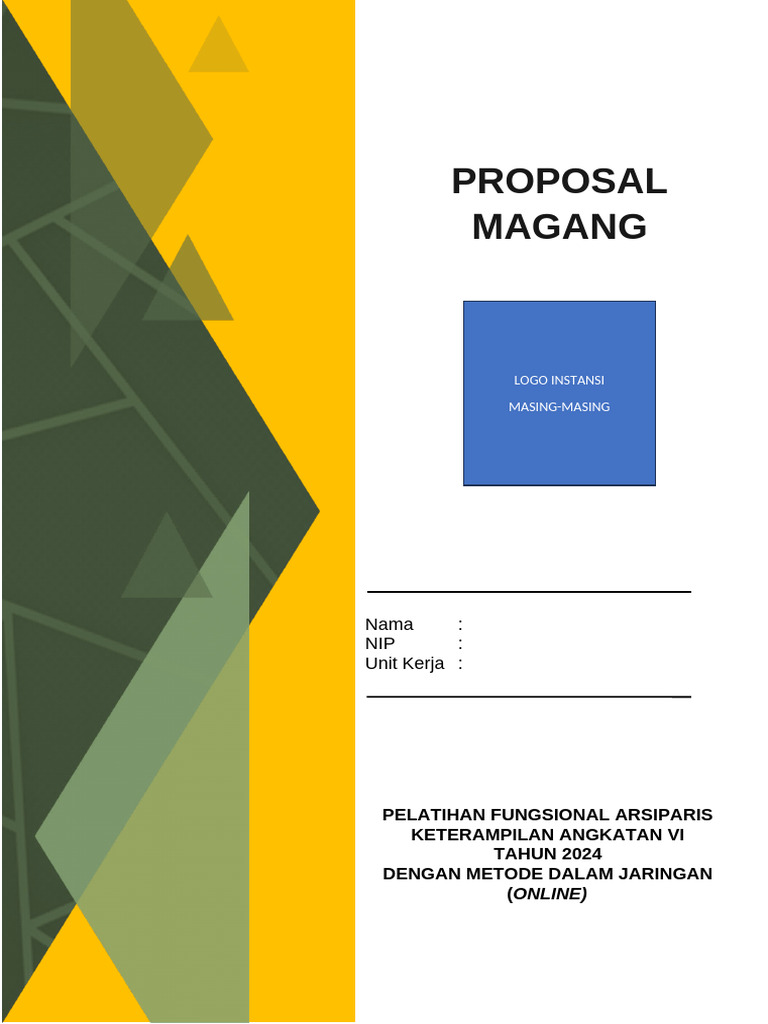 Proposal Magang PFA Terampil VI | PDF