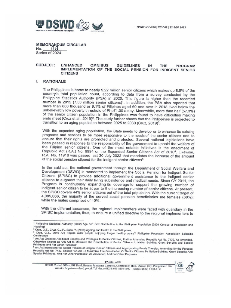 Forms DSWD Socpen | PDF