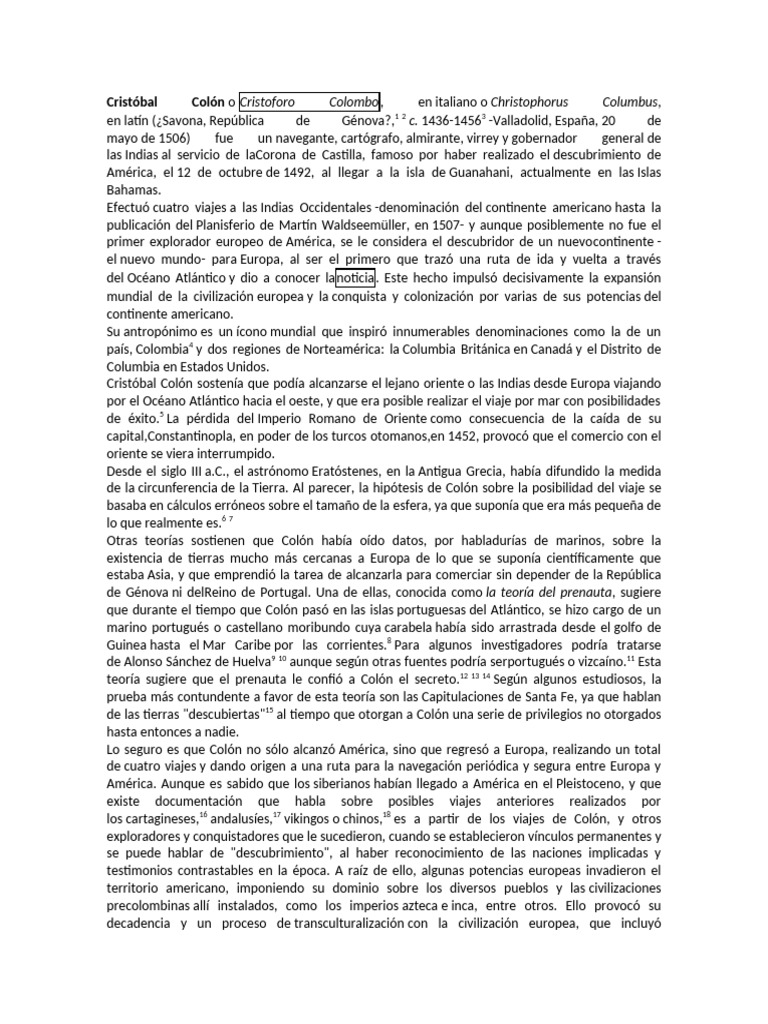 Cristóbal Colón | PDF | Cristobal colon | especia