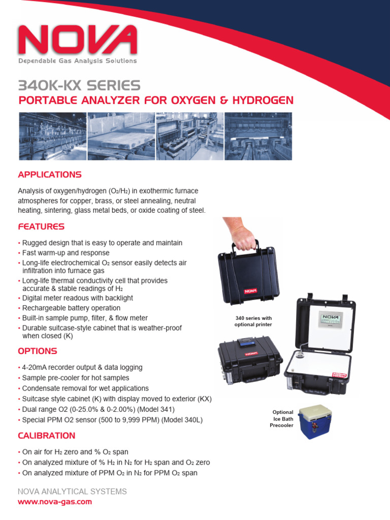 340K-KX Portable O2 & H2 Analyzer20 | PDF | Sensor | Oxygen