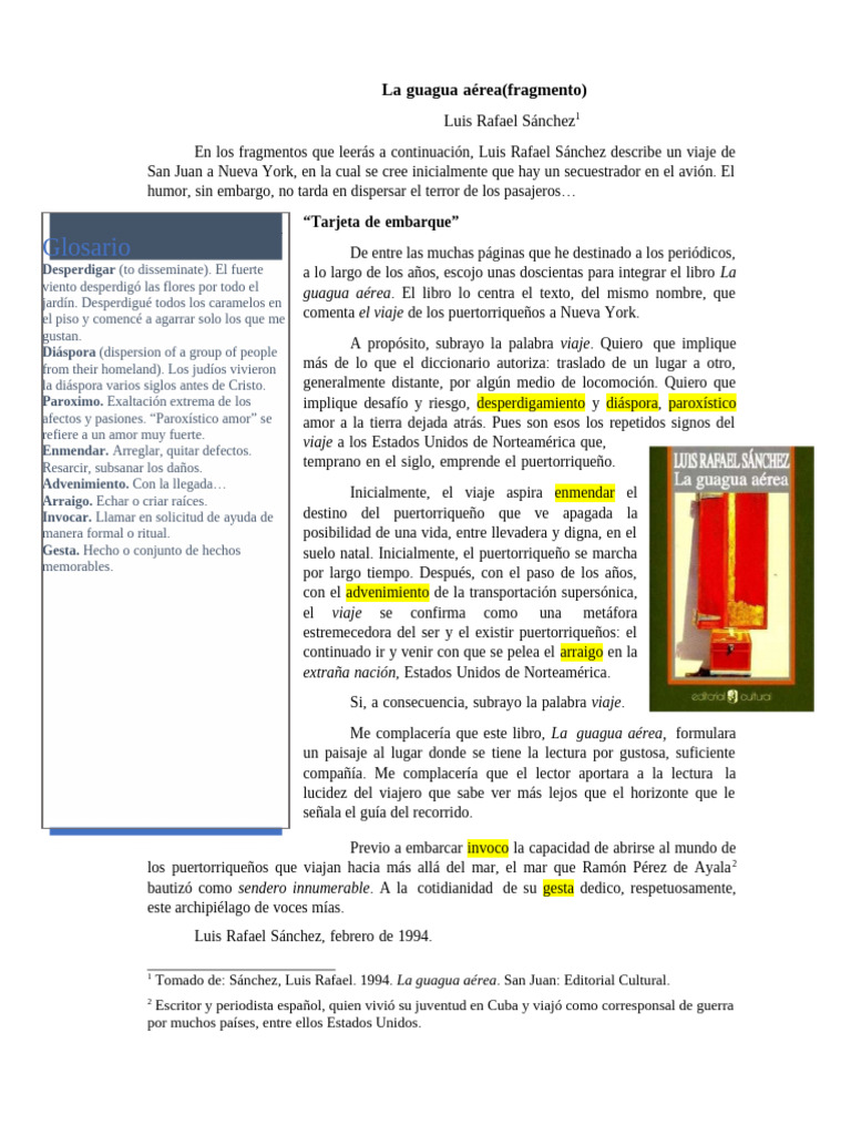 La Guagua Aérea (Fragmento) | PDF