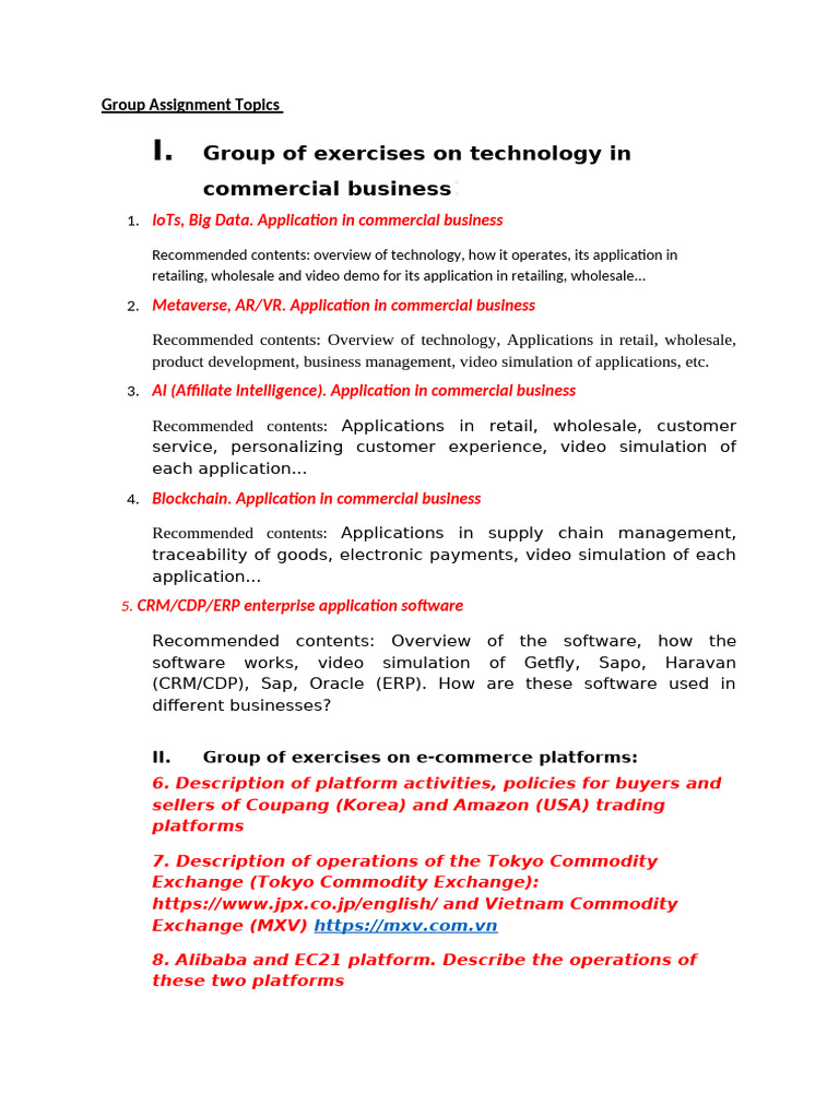 E-Commerce Group Assignments Update | PDF | Marketing | E Commerce
