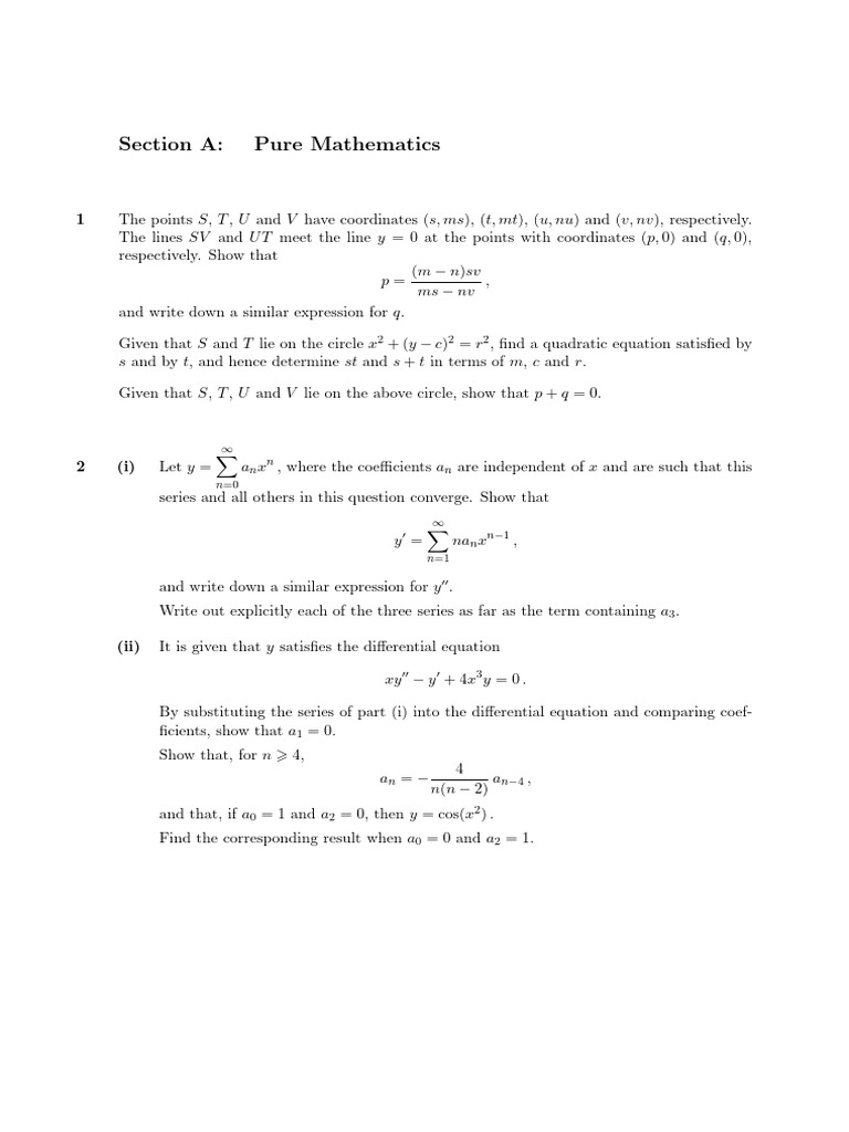 2009 Step 3 | PDF | Mathematical Objects | Mathematics