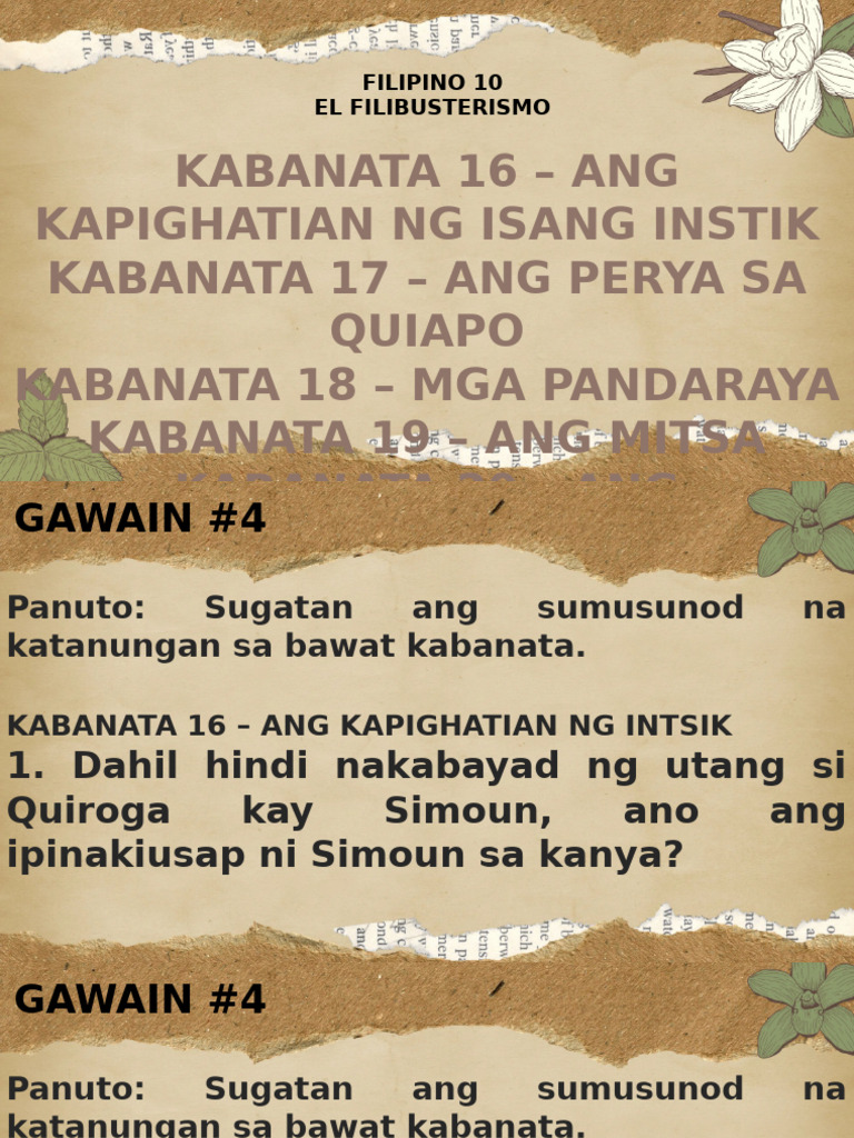 El Fili. Kabanata 1617181920 | PDF