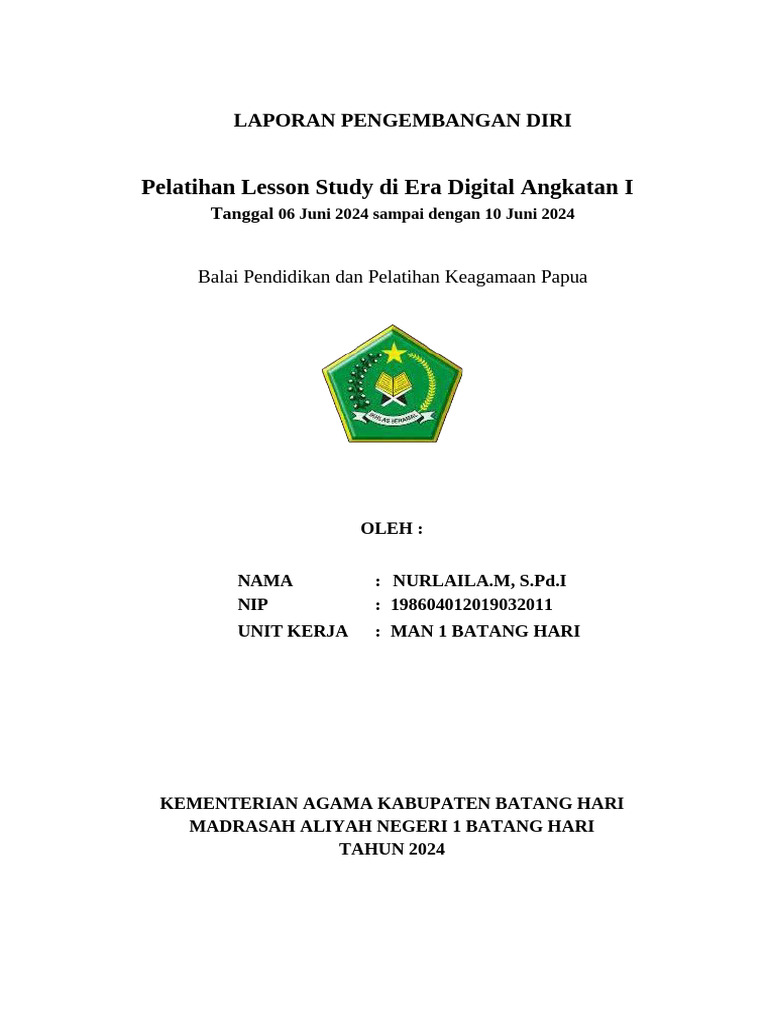 LAPORAN PD LESSON STUDY Laila | PDF | Karier & Perkembangan
