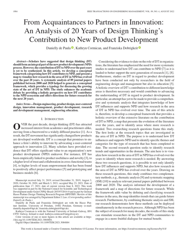 From Acquaintances To Partners in Innovation An Analysis of 20 Years of ...
