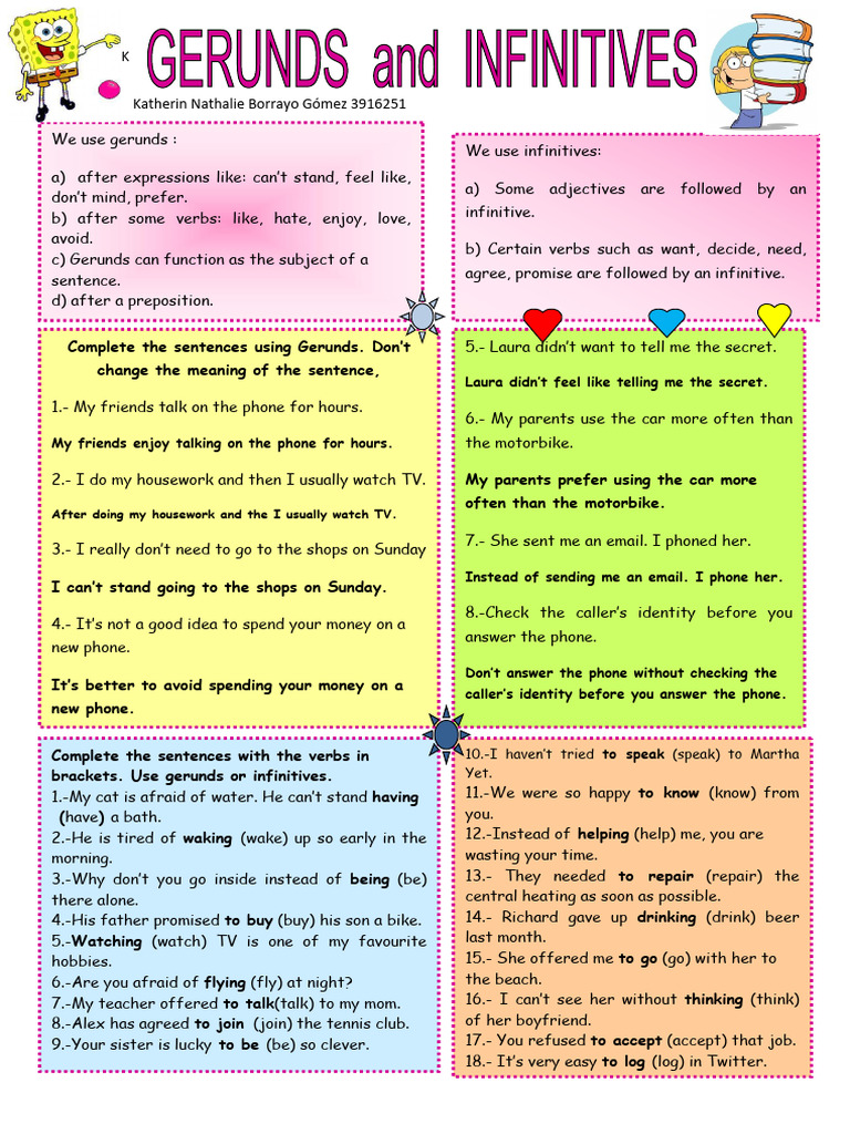 gerunds vs infinitives | PDF | Verb | Languages