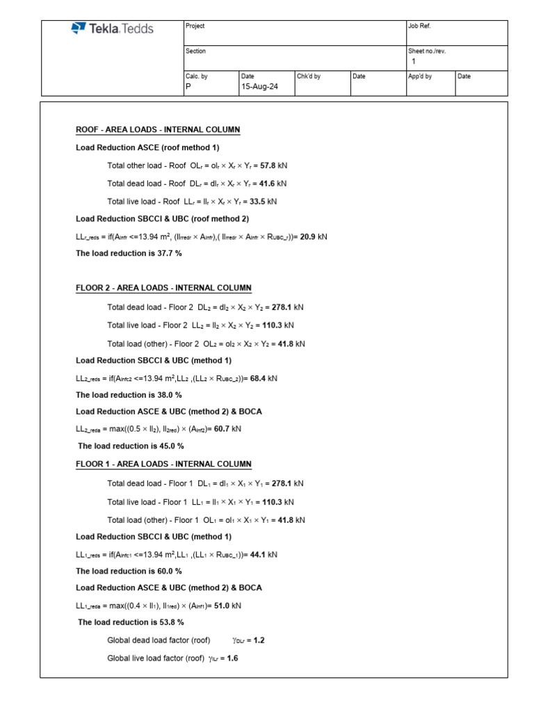 Internal Column Example | PDF | Science & Mathematics