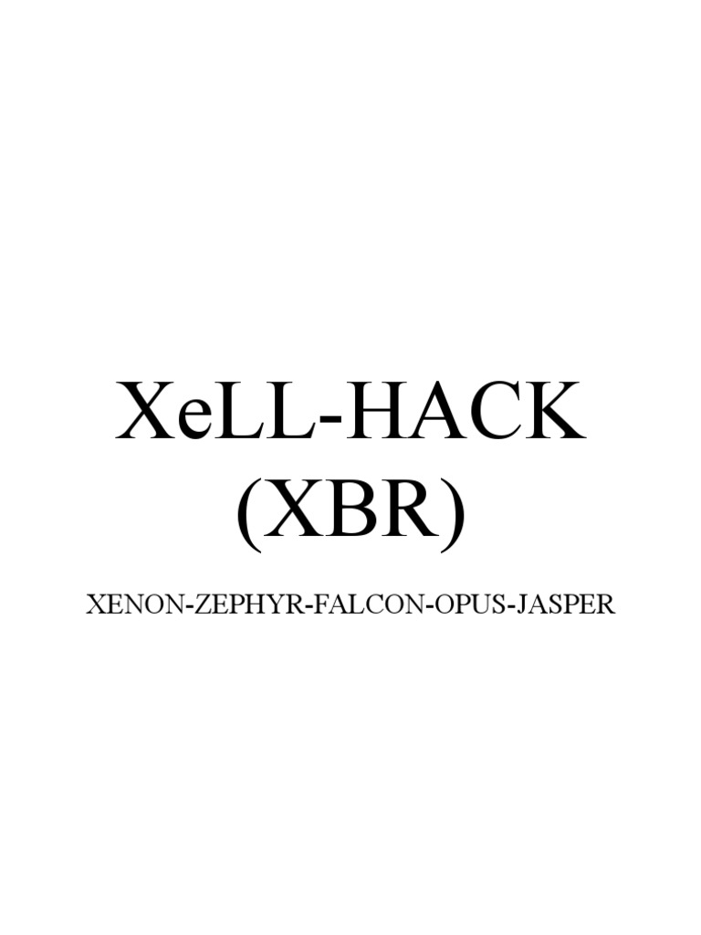 XeLL JTAG XBR Hack English | PDF | Flash Memory | Computer Data Storage