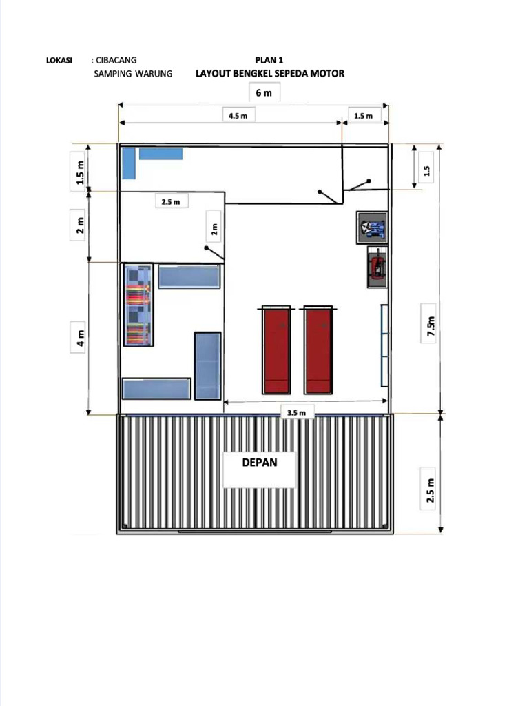 PDF Site Plan Bengkel Sepeda Motor - Compress | PDF