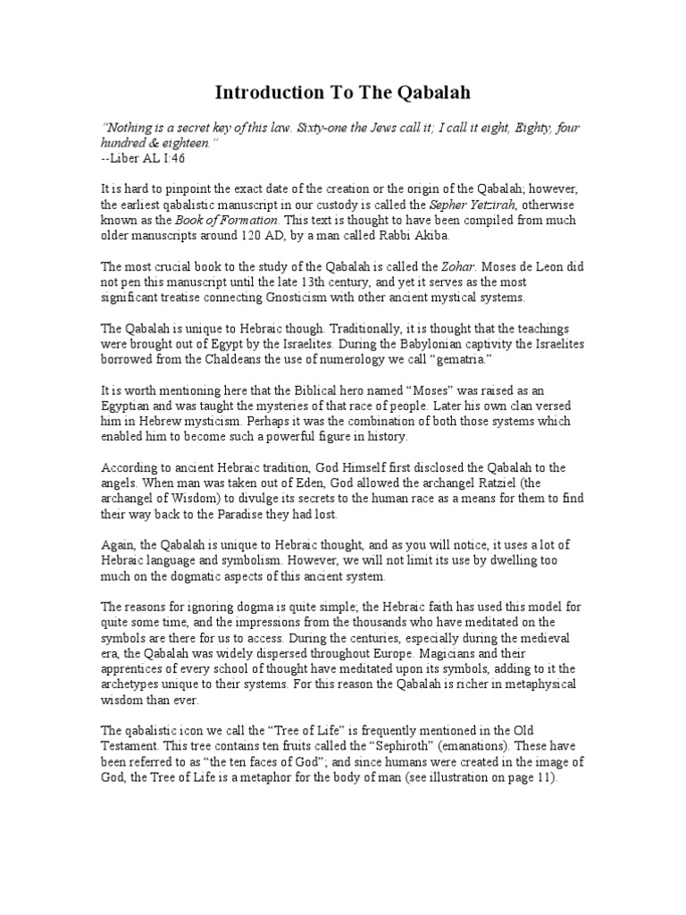 Introduction To Qabalah | PDF | Hermetic Qabalah | Magic (Paranormal)