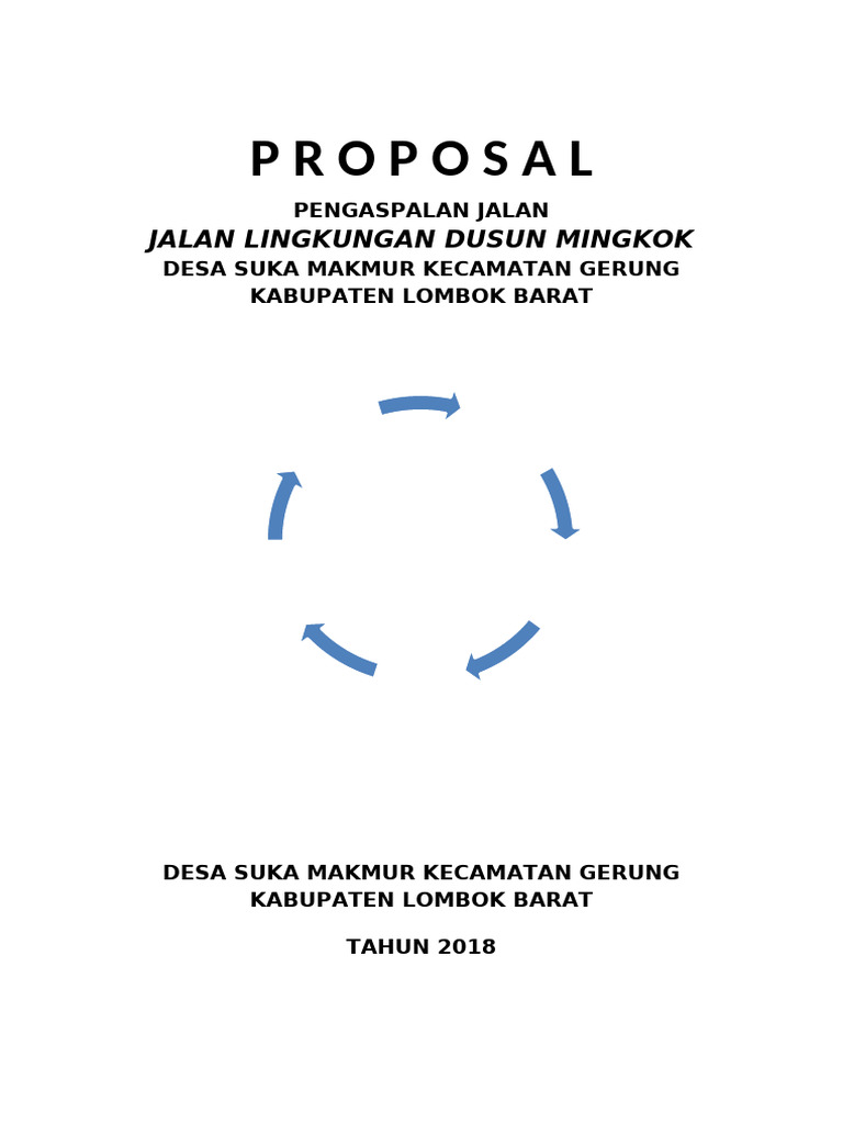 Proposal Pengaspalan Jalan Mingkok | PDF