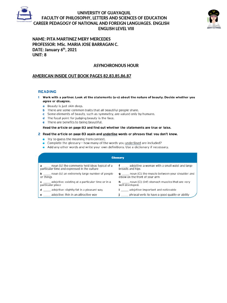 Asynchronous Level Viii Unit 8 Pdf Linguistics Human