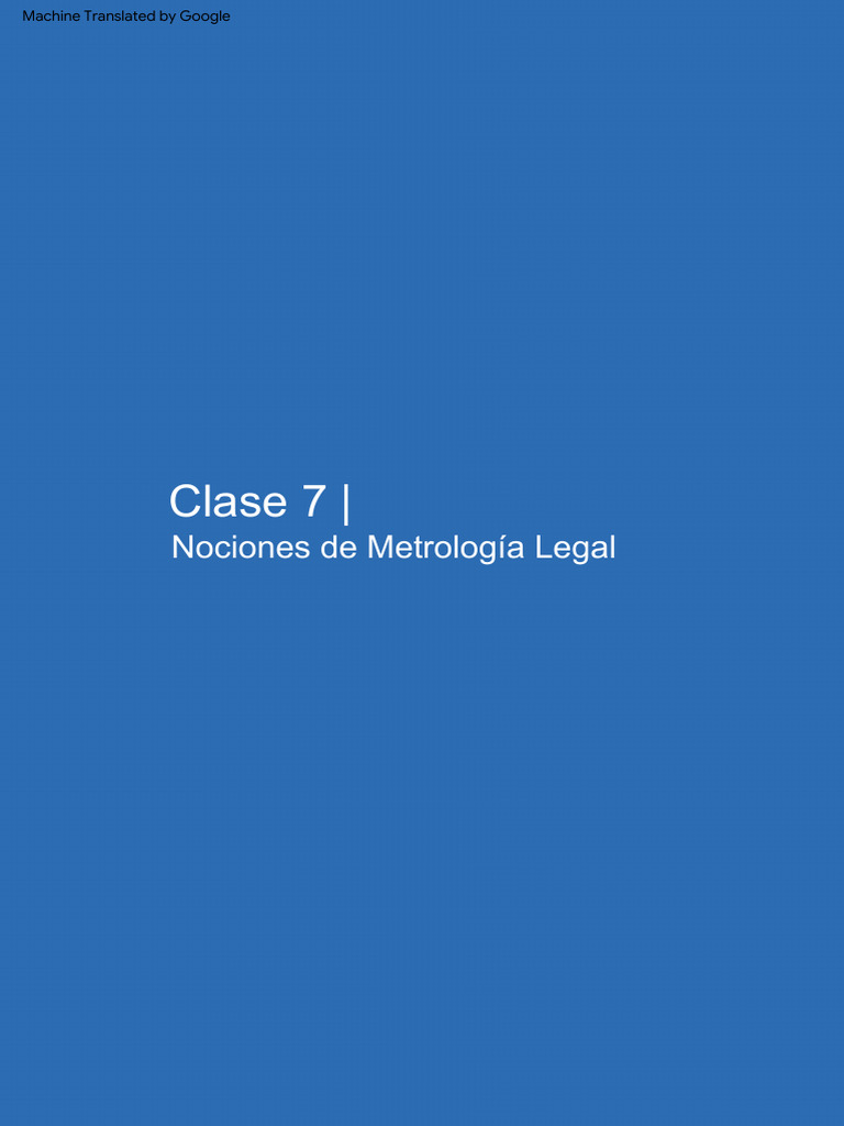 Aula_7_Nocoes_Metrologia_Legal_Español | PDF | Metrología | Medición