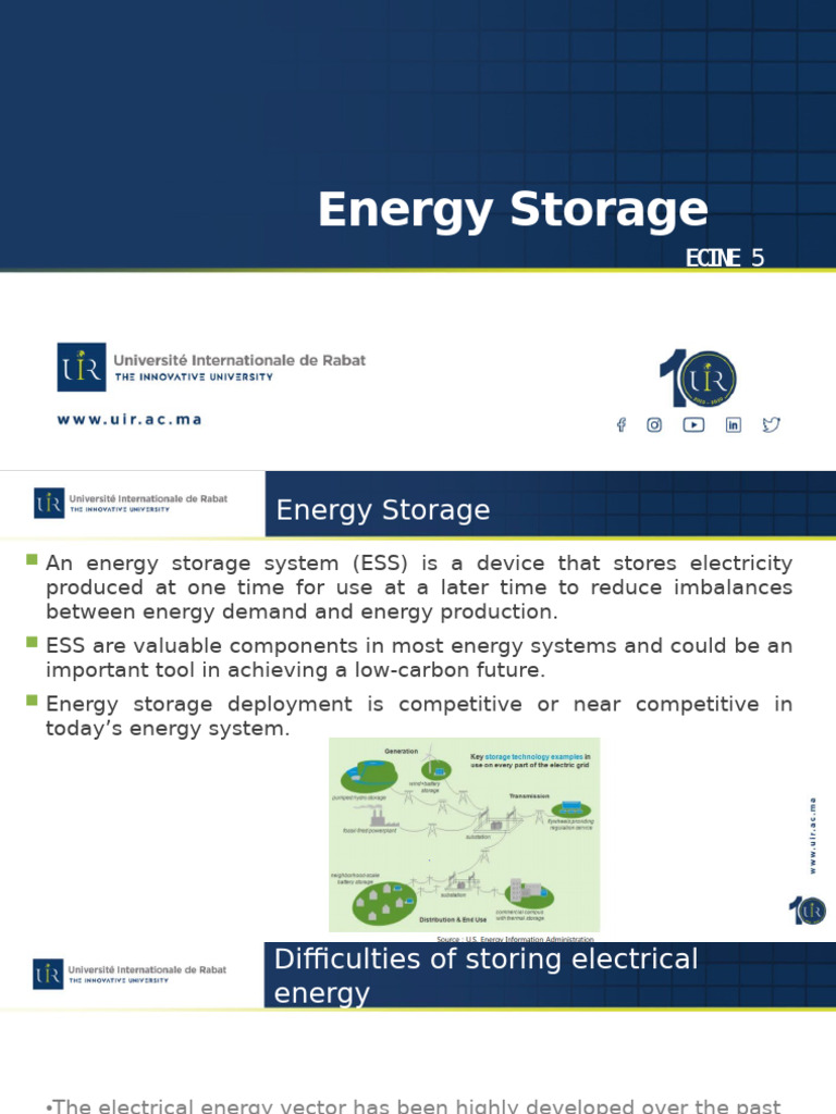Chap 1 - Energy Storage | PDF | Energy Storage | Electrical Grid