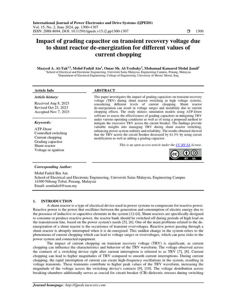 Impact - of - Grading - Capacitor - On - Transient Recovery Voltage ...