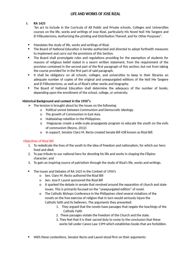 Life and Works of Jose Rizal | PDF | Philippines