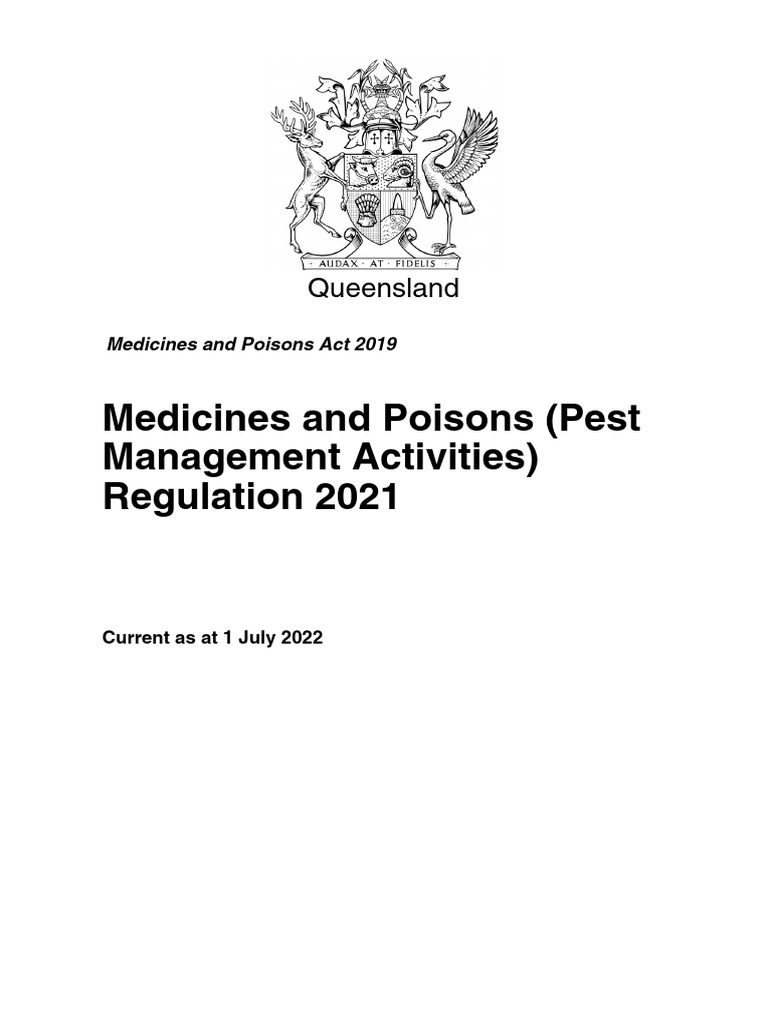 Queensland Pest Management Regulation 2021 | PDF | Pest Control | Pesticide
