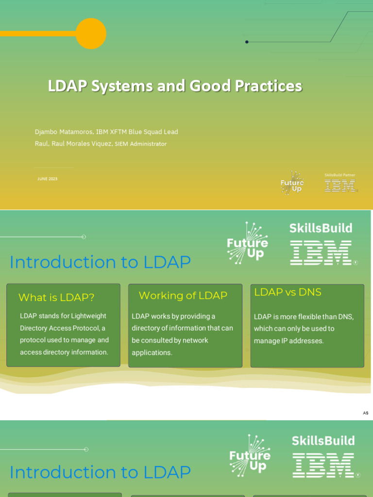 Webinar 1.2 - LDAP Systems and Good Practices | PDF | Active Directory ...